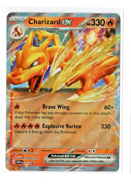 POKÉMON TCG CHARIZARD ex 161 SV: Scarlet & Violet Black Star Promo Holo ...