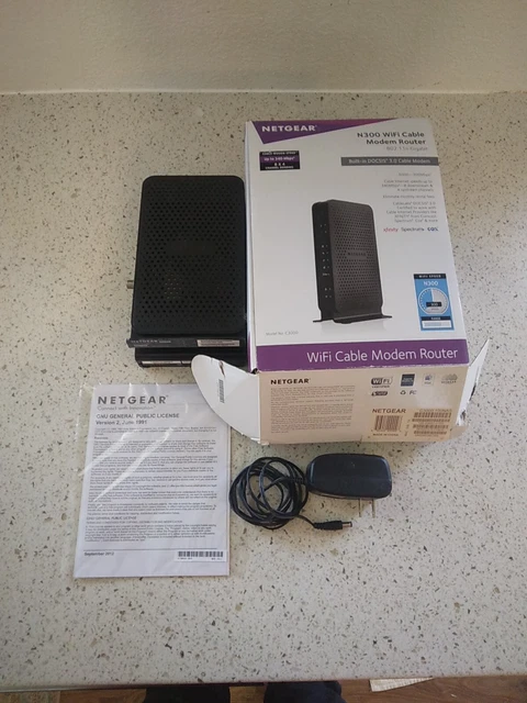 NETGEAR N300 WIFI cable modem router $0.01 - PicClick
