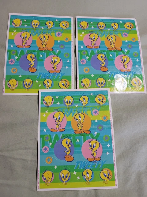VINTAGE HALLMARK LOONEY TUNES TWEETY BIRD VALENTINE'S DAY-STICKERS 4 ...