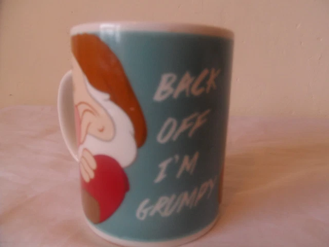 GRUMPY FROM SNOW White and the Seven Dwarves Disney Mug Back off Dwarfs ...