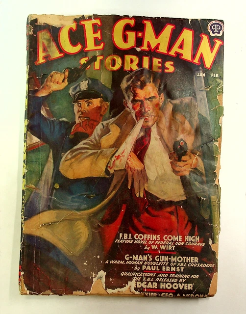 ACE G-MAN STORIES Pulp Feb 1939 Vol. 5 #1 FR £10.72 - PicClick UK
