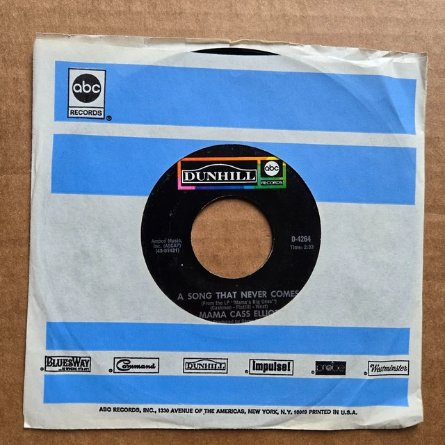 MAMA CASS ELLIOT A Song That Never Comes/Don't Let 45 7" Record Vinyl ...