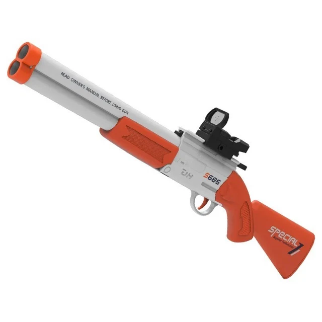S686 DOUBLE BARREL Airsoft Shotgun l Dual Soft Bullet Blaster für ...