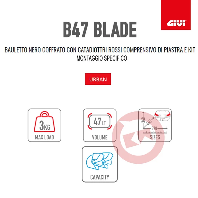 GIVI SET TOPCASE Monolock B47 + Platte SR134M Piaggio MP3 Touring 300 ... GIVI SET TOPCASE Monolock B47 + Platte SR134M Piaggio MP3 Touring 300 ...