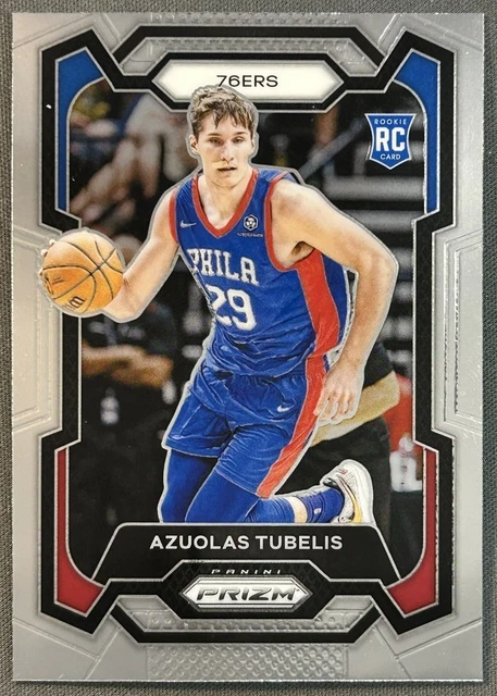 CARTA ROOKIE 2023-24 Panini Prizm #283 Azuolas Tubelis RC Philadelphia ...