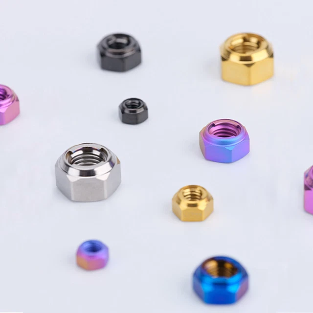 M5 M6 M8 M10 Motorcycle Fasten Titanium Hex Insert Locking Nuts ...