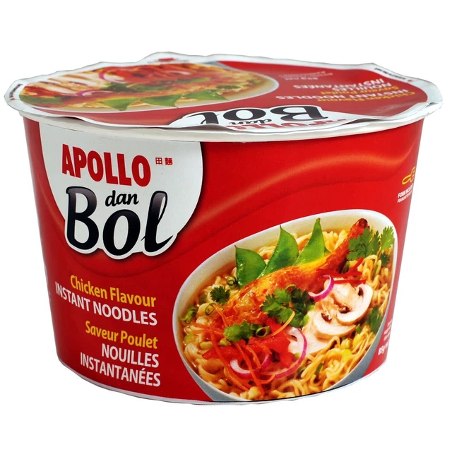 LOT DE 4 - APOLLO - Nouilles dan bol saveur Poulet - pot de 85 g EUR 29,76 - PicClick FR