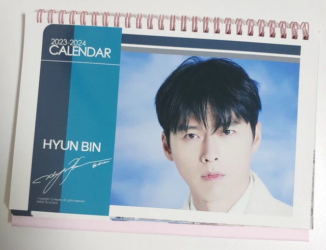 HYUN BIN HYUNBIN Photo Desk Calendar 2023 2024 Calender Pink Sticker ...