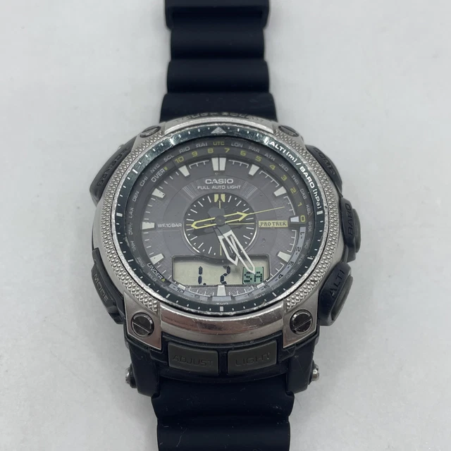 CASIO TITANIUM PROTREK 5113 PRG-500T Triple Sensor Tough Solar Quartz ...