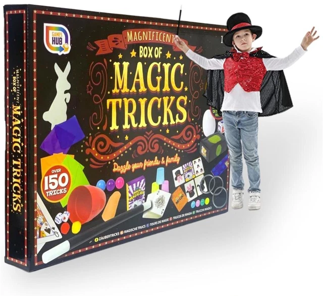 MAGIC BOX MAGICIANS Magic Set 150 Tricks Kids Children Play Toys Game ...