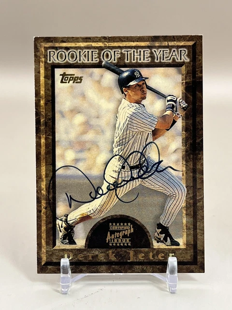 1997 TOPPS DEREK Jeter recrue de l'année certifiée sur carte voiture # ...