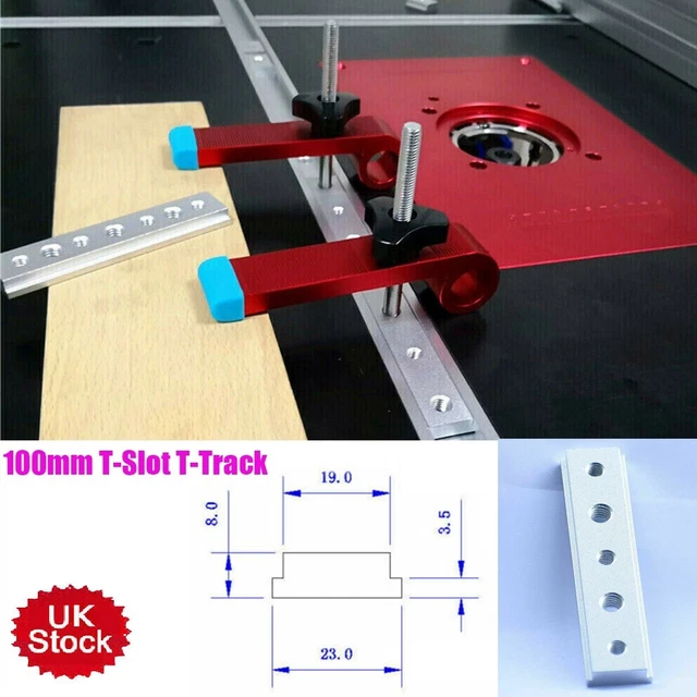 UK 1220MM T-SLOT T-track Miter Track Jig Fixture Slot Woodworking Tool ...