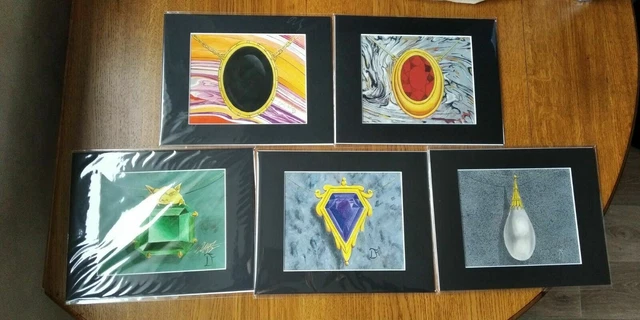 5 * SIGNED Print Mox - Magic the gathering MTG Jet Sapphire Alpha Beta ...