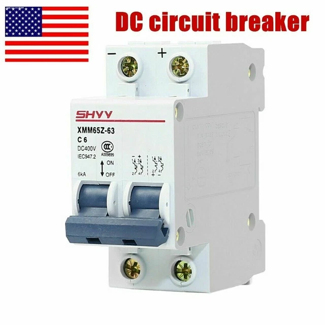 SOLAR DC CIRCUIT Breaker 2 Pole MCB 20A 32A 40A 50A 63A Air Switch Circuit Break EUR 11,44 ...