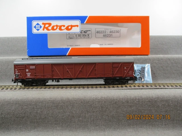 ROCO SPUR H0 46222 gedeckter Güterwagen der DRG in OVP EUR 19,90 ...