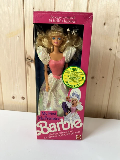 VINTAGE 1989 MATTEL My First Barbie Prettiest Princess Doll New In Box ...