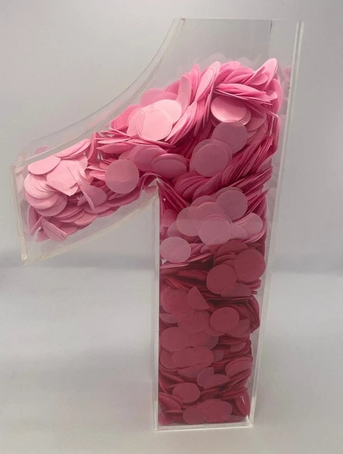 CLEAR ACRYLIC FILLABLE Number - 1 (unfilled) - 28cm $50.00 - PicClick AU