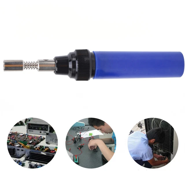 (DARK BLUE)BUTANE SOLDERING Kit Professional Cordless Welding Soldering ...