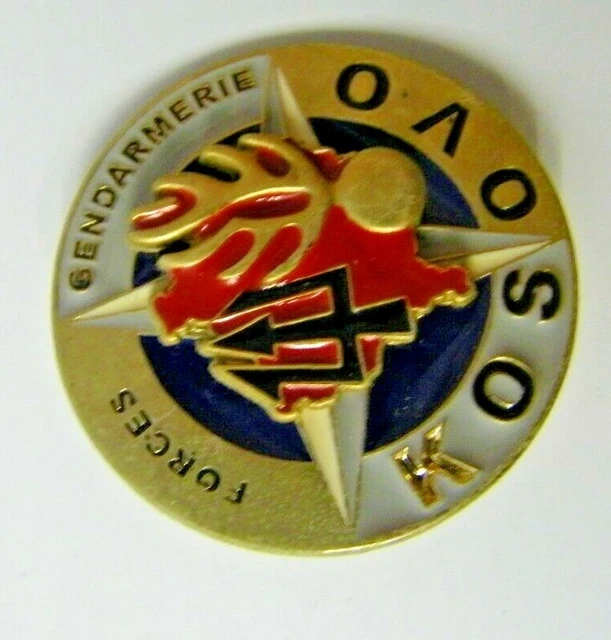ANTIQUE KOSOVO MAID Insignia Un National Force Military Gendarmerie £20 ...