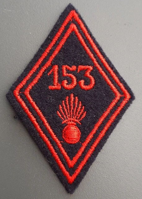 INSIGNE 153° RI RÉGIMENT INFANTERIE Losange tissu modèle 1945 Patch ...