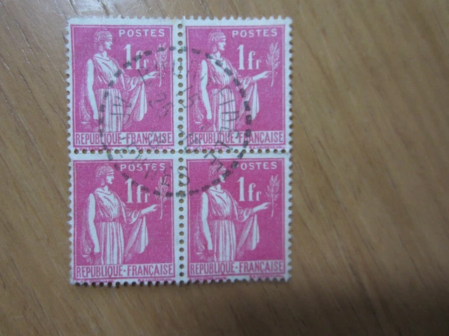 BEAUX TIMBRES DE France N° 369 En Bloc De 4 Type Paix Cachet Tirete ...