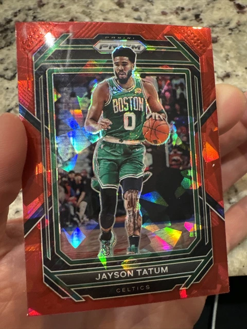 2022-23 PANINI PRIZM glace craquée rouge Jayson Tatum Boston Celtics ...
