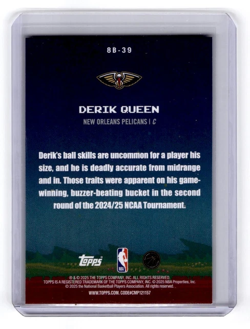 2025-26 TOPPS #8B-39 Derik Queen 8-Bit Ballers $2.57 - PicClick CA