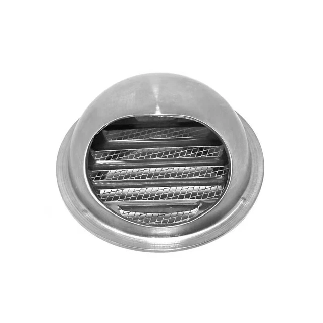 STAINLESS-STEEL BULL NOSE Round External Wall Vent Extractor Outlet 100 ...