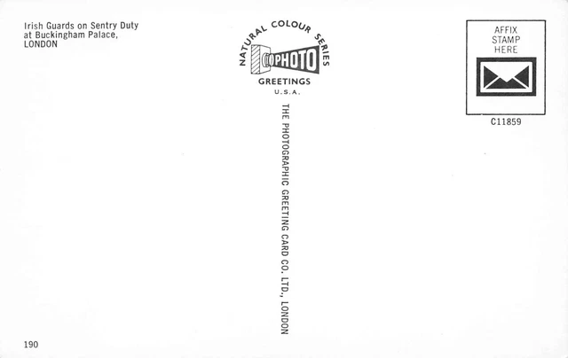 POSTCARD IRISH GUARDS Sentry Duty Buckingham Palace London $7.14 ...