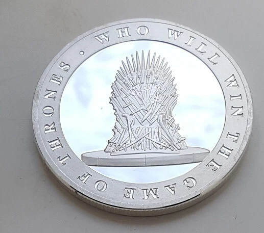 GAME OF THRONES Silver Coin House of Dragons Fantasy TV Series Disney ...