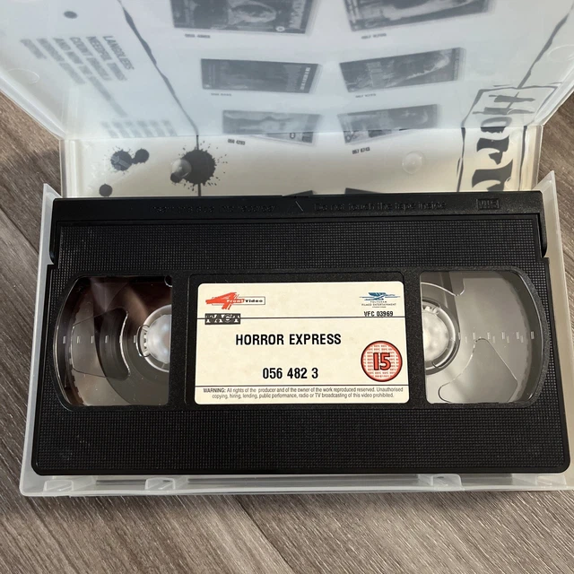 HORROR EXPRESS VHS Cassette Tape Colour 15 1994 Christopher Lee Cushing Savalas £4.10 - PicClick UK