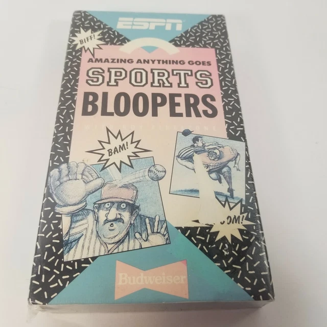 ESPN VHS SPORTS Bloopers Funnies Budweiser Biff Bam Boom Anything Goes ...