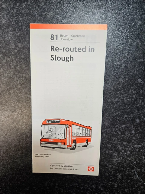 LONDON TRANSPORT TIMETABLE Bus Leaflet Westlink 1998 AZX1.6 £3.50 ...