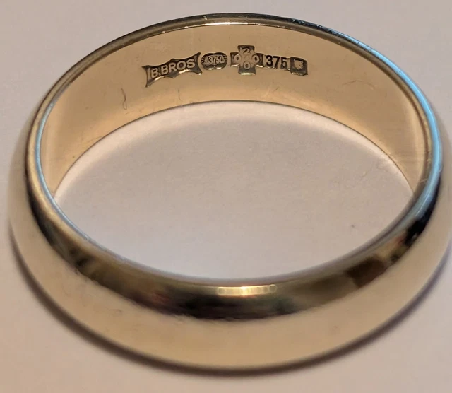 VINTAGE SOLID 9CT Gold Band Ring - Size N - 4.19g £96.07 - PicClick UK