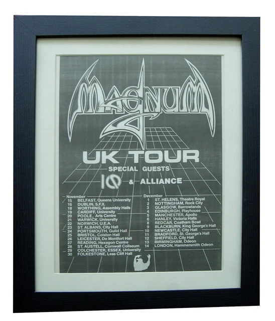 MAGNUM+STORYTELLER'S NIGHT+TOUR+POSTER+AD+RARE+ORIGINAL 1985+FRAMED ...