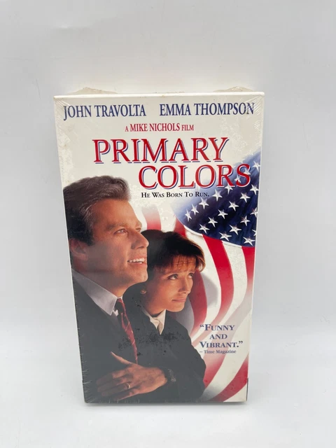 PRIMARY COLORS (VHS 1998) John Travolta Emma Thompson Kathy Bates NEW ...