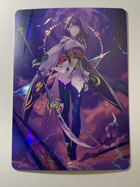 RAIDEN SHOGUN GENSHIN Impact Sexy Card ACG Goddess Waifu Girl Holo ...