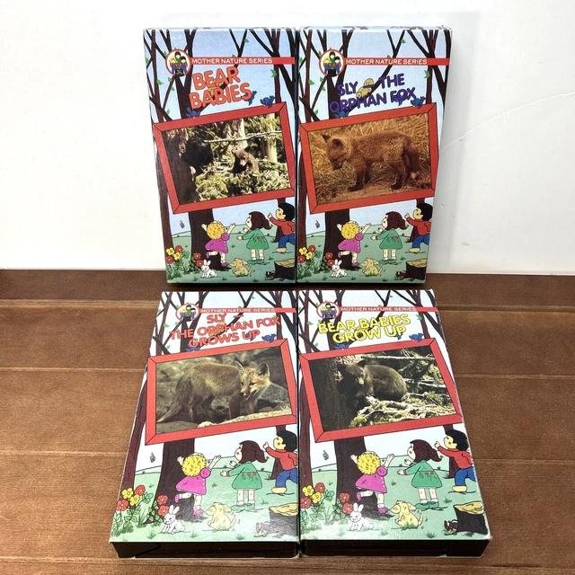 SET OF 4, Mother Nature Series VHS Tapes, Bear Babies Orphan Fox £18.16 ...