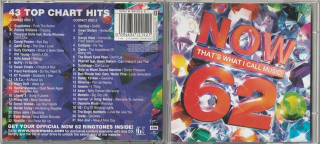 NOW THAT'S WHAT I CALL MUSIC 62 - 2005 UK TWIN CD Album *FREE UK ...