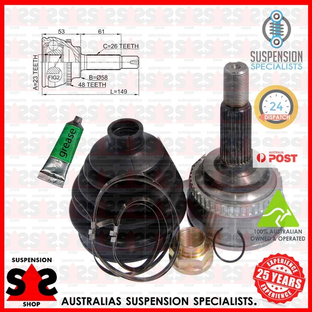 FRONT AXLE JOINT Kit, Drive Shaft Suit TOYOTA Corolla 1.8 (ZZE122 ...
