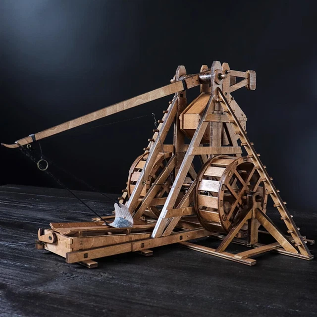 LARGE MEDIEVAL TREBUCHET Wooden Model Kit Wood Construction Kit 1/48 £ ...
