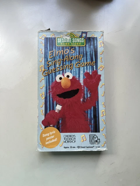 SESAME SONGS ELMO’S Sing-Along Guessing Game VHS Tape 1991 Random House ...