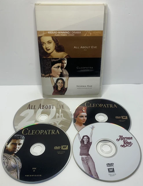 ALL ABOUT EVE / Cleopatra / Norma Rae (Triple Feature DVD, 2010, OOP ...