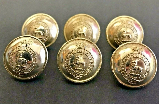 WW1 / WW2 Military Uniform Buttons Warwickshire Regiment Insignia ...