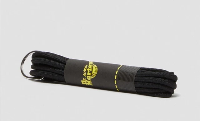 DR. MARTENS ROUND Shoe Laces, Black, 47 inch / 120cm (6-7 EYE) Doc ...