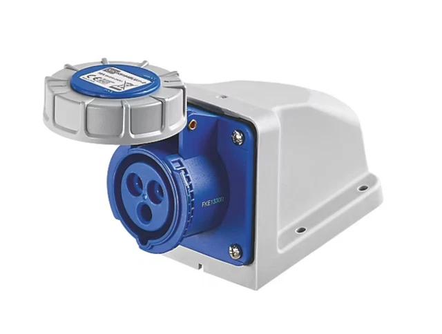 MK COMMANDO 16A 2P+E Surface Outlet 200-250V Socket IP67 K9194BLU - VAT ...