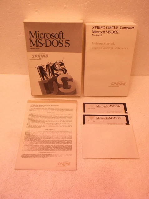 VINTAGE MS DOS 5.0 with 5.25 Disc Box and Manual NOS $14.00 - PicClick