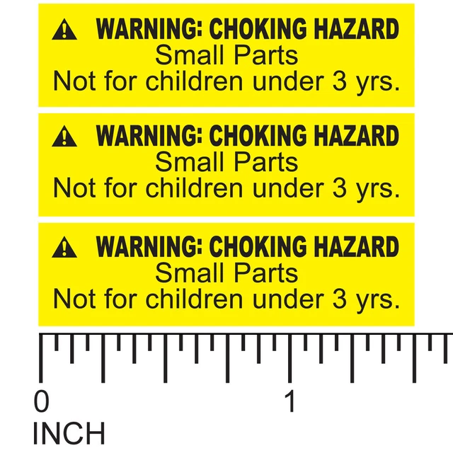 WARNING LABELS, CHOKING Hazard Labels, Warning Stickers 500 Or 1000 On ...