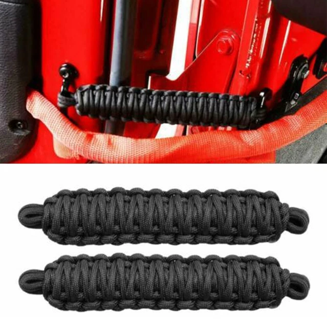BLACK CAR DOOR Limit Strap Bandage-Rope 2pcs/Kit For Jeep Wrangler YJ ...