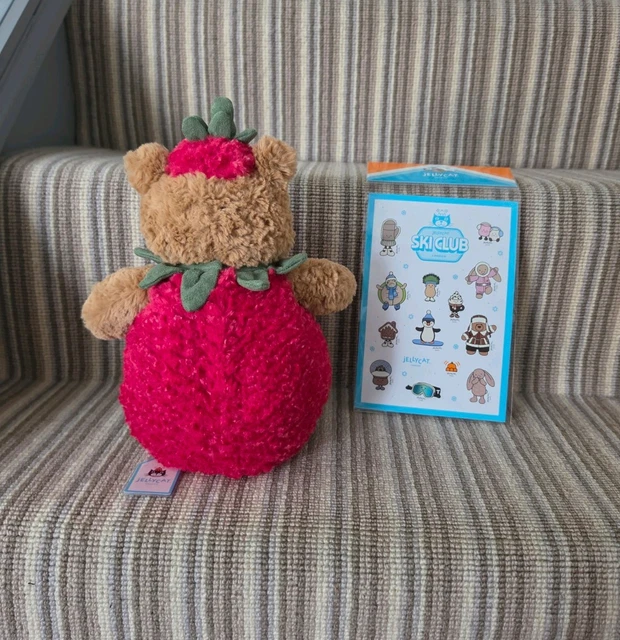 GENUINE JELLYCAT BARTHOLOMEW Bear Strawberry - RETIRED - NEW WITH TAGS ...